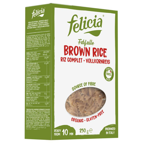 Felicia Bio Farfalle Nudeln Vollkornreis glutenfrei Teigwaren Pasta ...