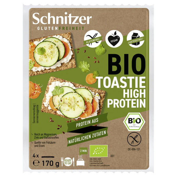 Schnitzer Bio Toastie High Protein Brot glutenfrei weizenfrei vegan ...
